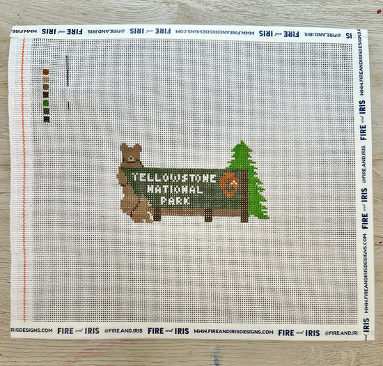 Custom National Park Sign Needlepoint Canvas {Pre-Order} – Fire And ...